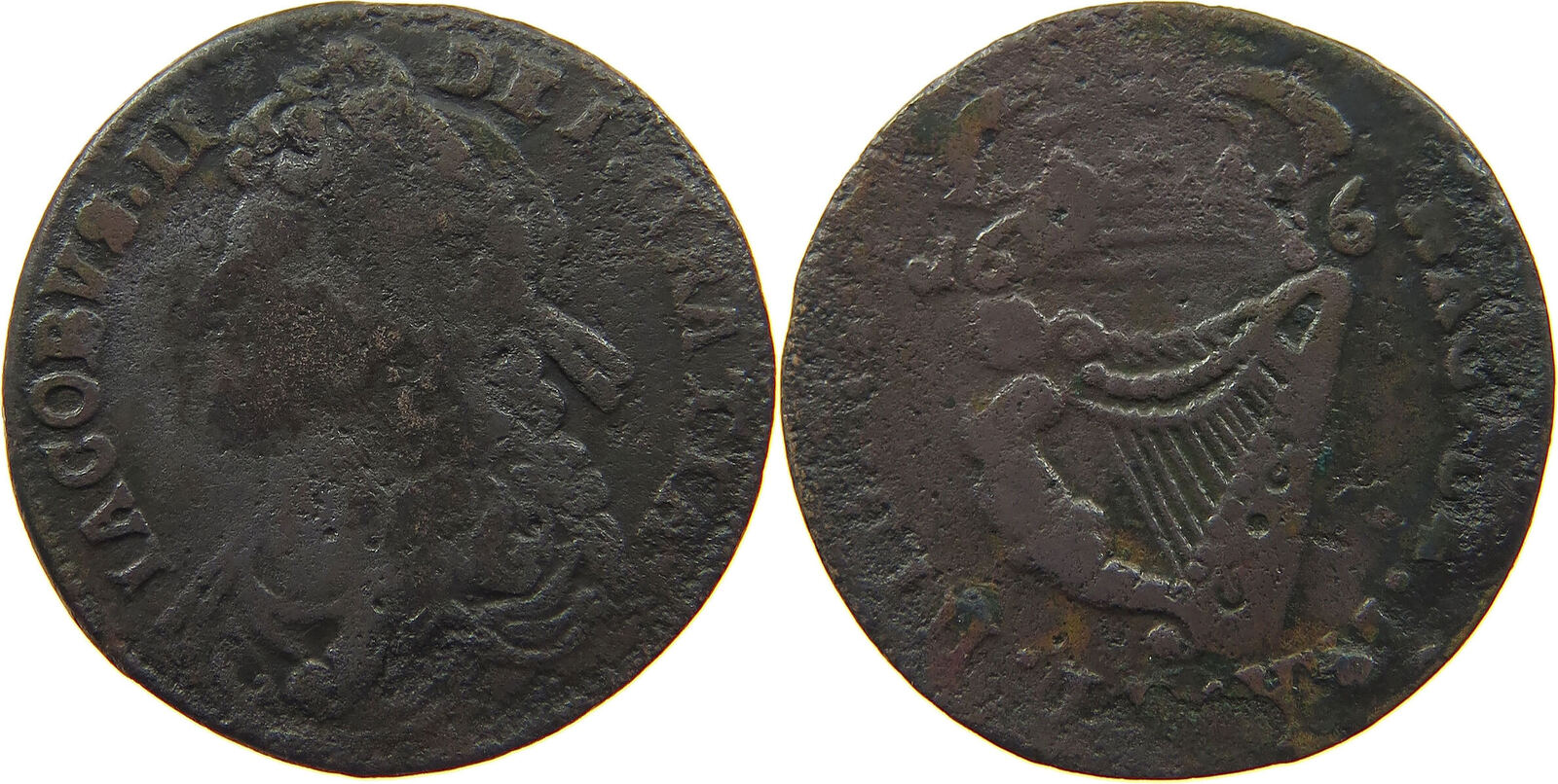 IRELAND 1/2 PENNY HALFPENNY 1686 James II. 1685-1691. S | MA-Shops