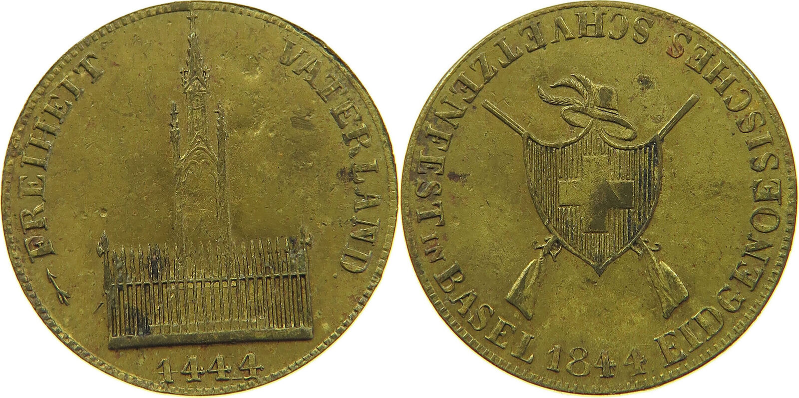 SCHWEIZ BASEL SCHÜTZENMEDAILLE Eidgenössisches Schützenfest in Basel 1844 SS | MA-Shops