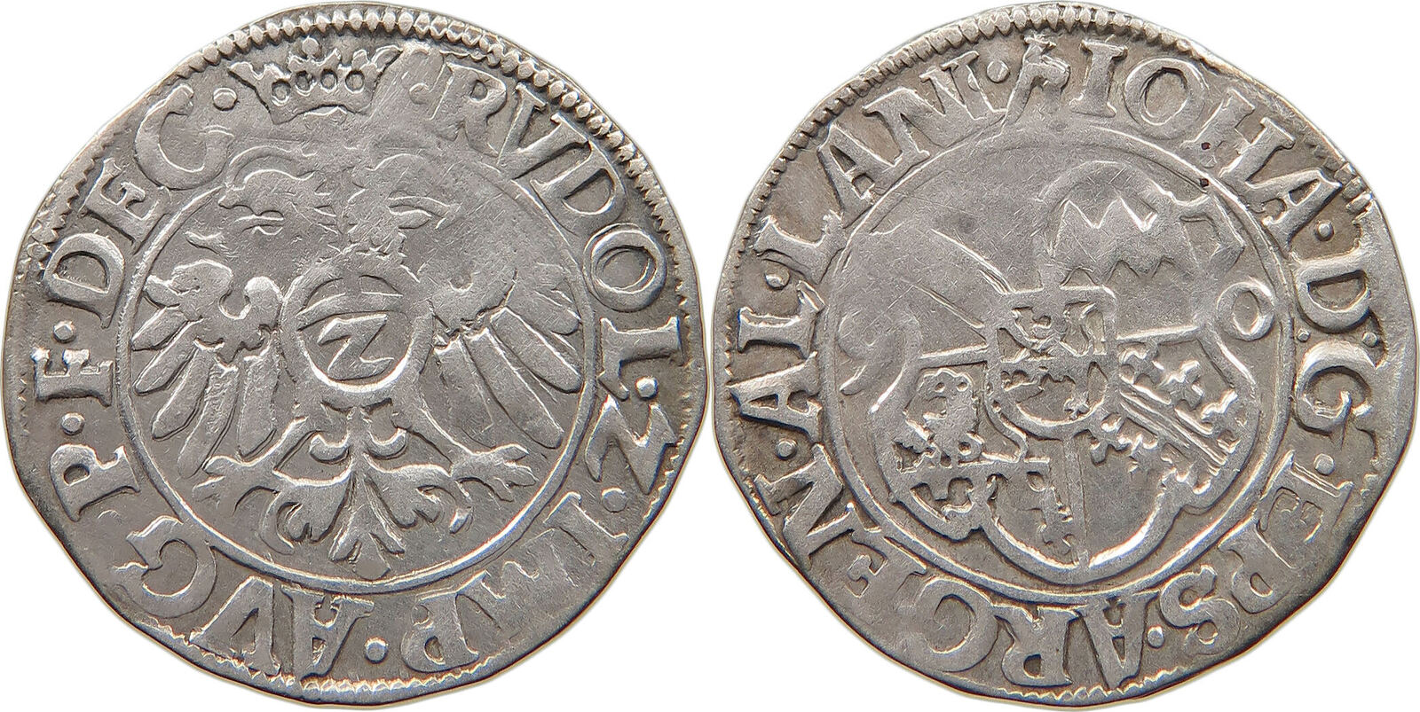 STRASSBURG BISTUM 2 KREUZER 1590 Johann von Manderscheid, 1569-1592. SS ...