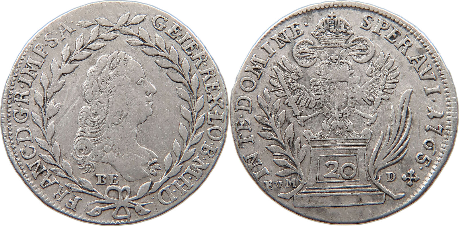 HAUS HABSBURG 20 KREUZER 1765 BE KREMNITZ Franz I. (1745-1765) SS | MA-Shops