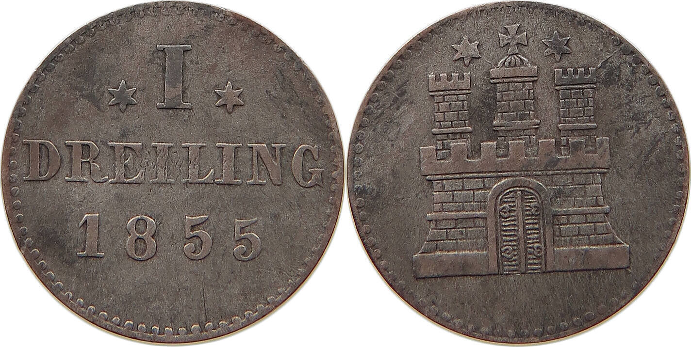 HAMBURG STADT DREILING 1855 SS- | MA-Shops