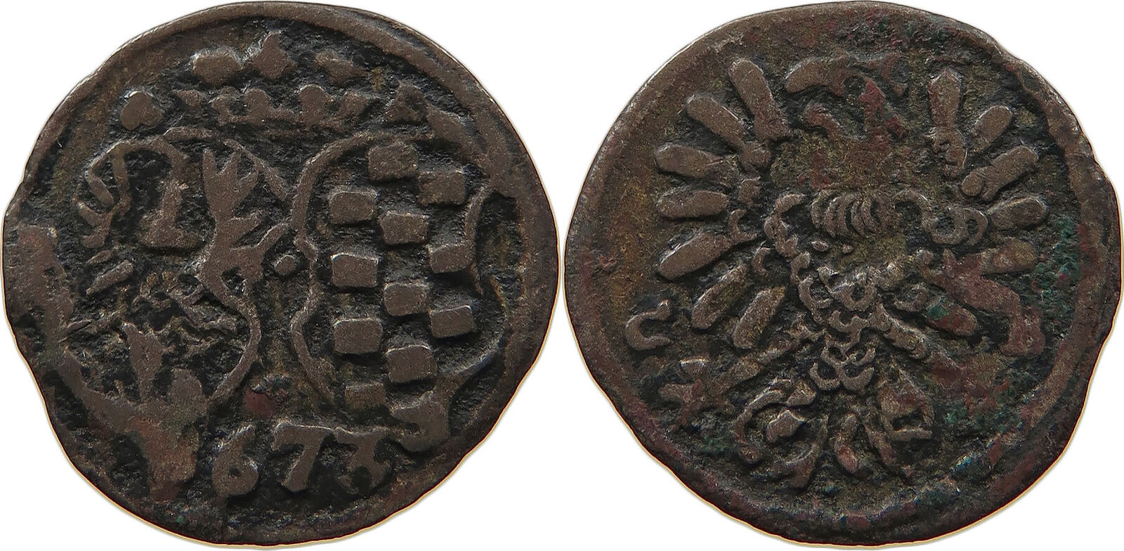 SCHLESIEN LIEGNITZ BRIEG GRÖSCHEL 1673 Georg Wilhelm (1672 - 1675) S ...