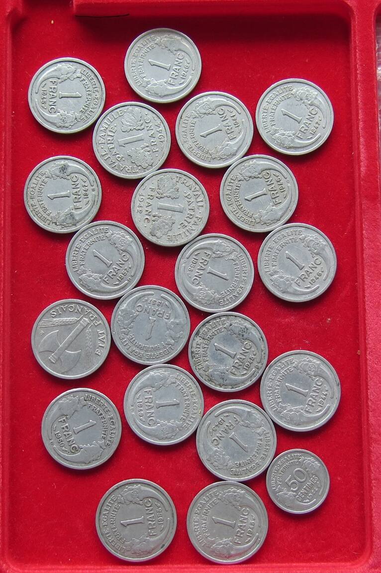 COLLECTION LOT FRANCE FRANC AL 21PC 28G DIV. | MA-Shops