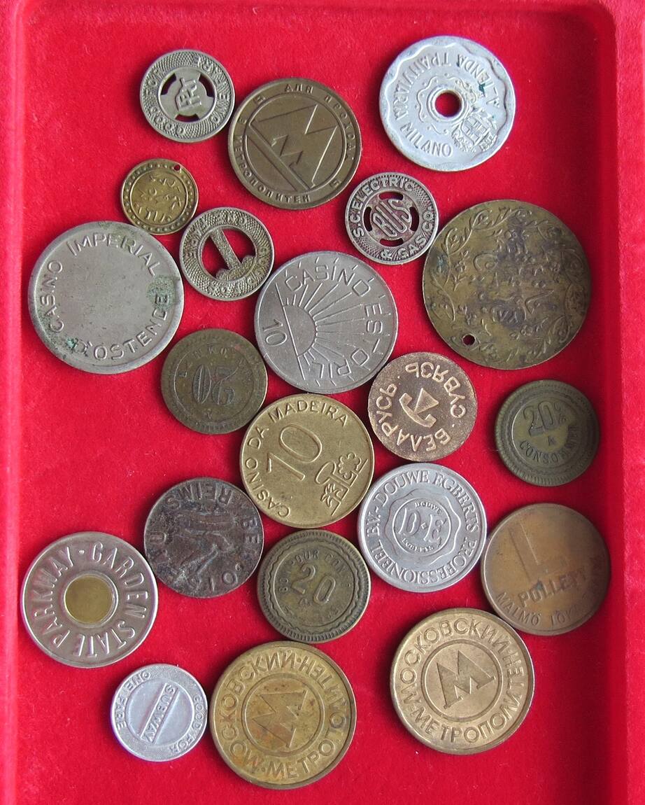 EUROPE JETONS TOKENS COLLECTION LOT JETON TOKEN 20PC 72GR DIV. | MA-Shops