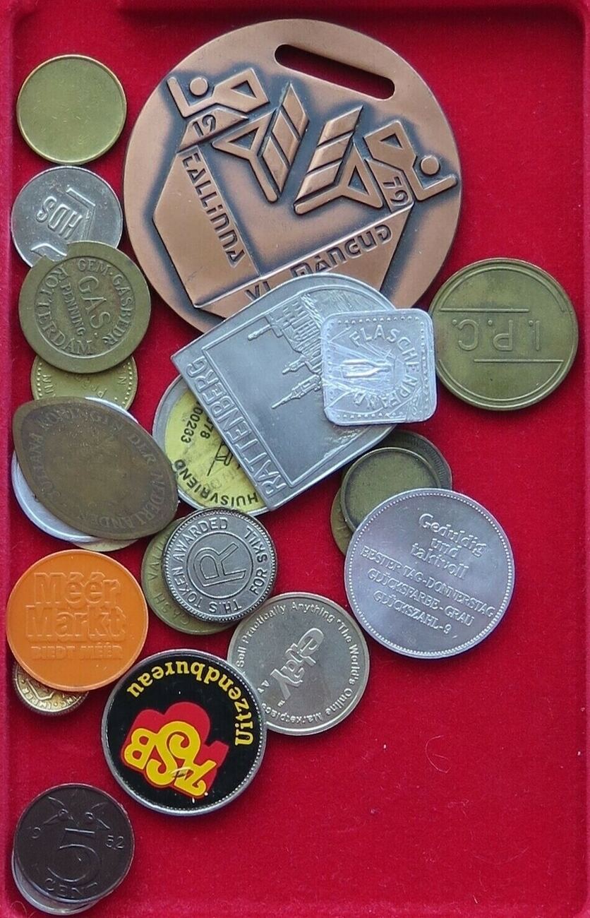 EUROPE JETONS TOKENS COLLECTION LOT JETONS 24PC 168G DIV. | MA-Shops