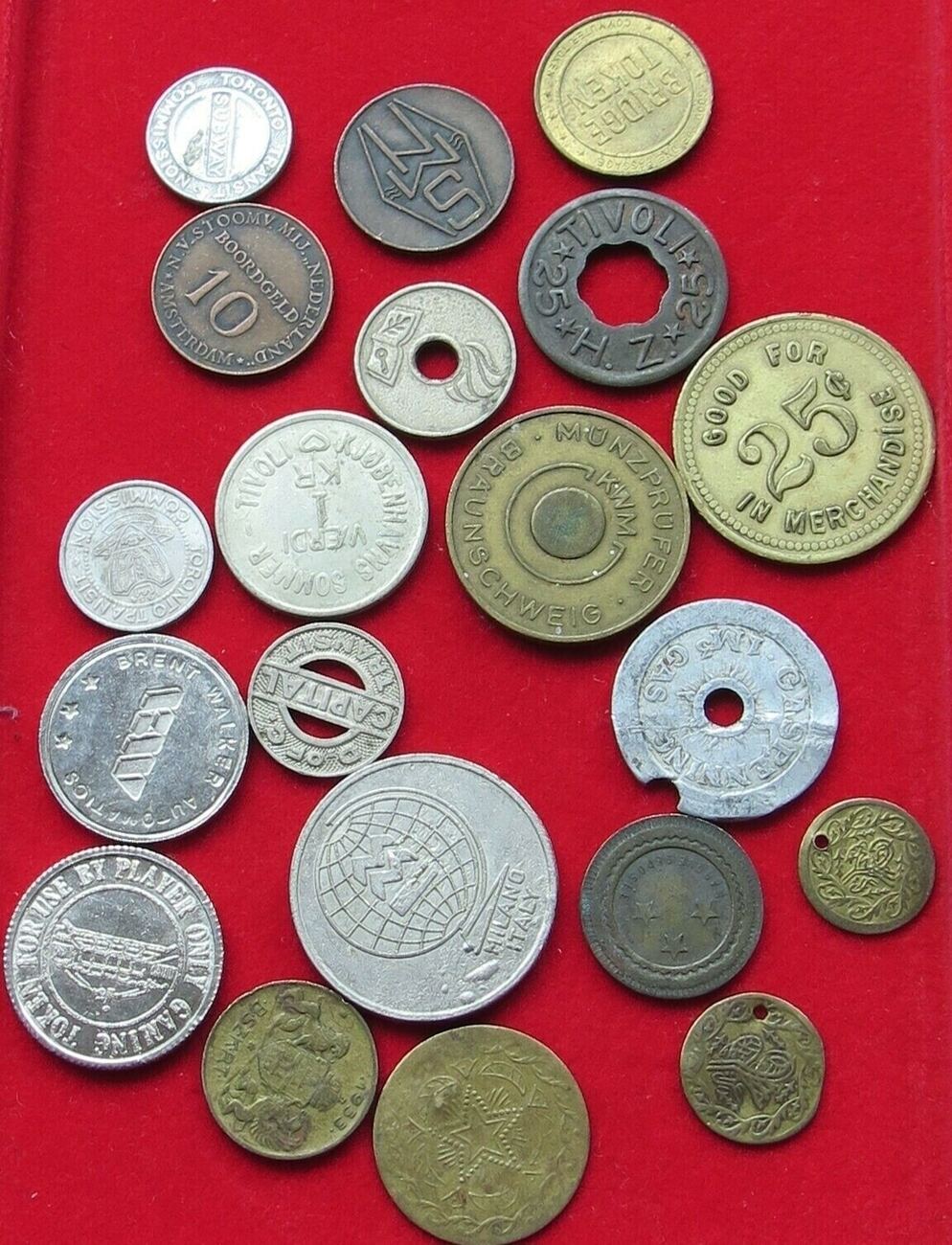 EUROPE JETONS TOKENS COLLECTION, LOT, JETON, TOKEN, 20pc 62g DIV. | MA ...
