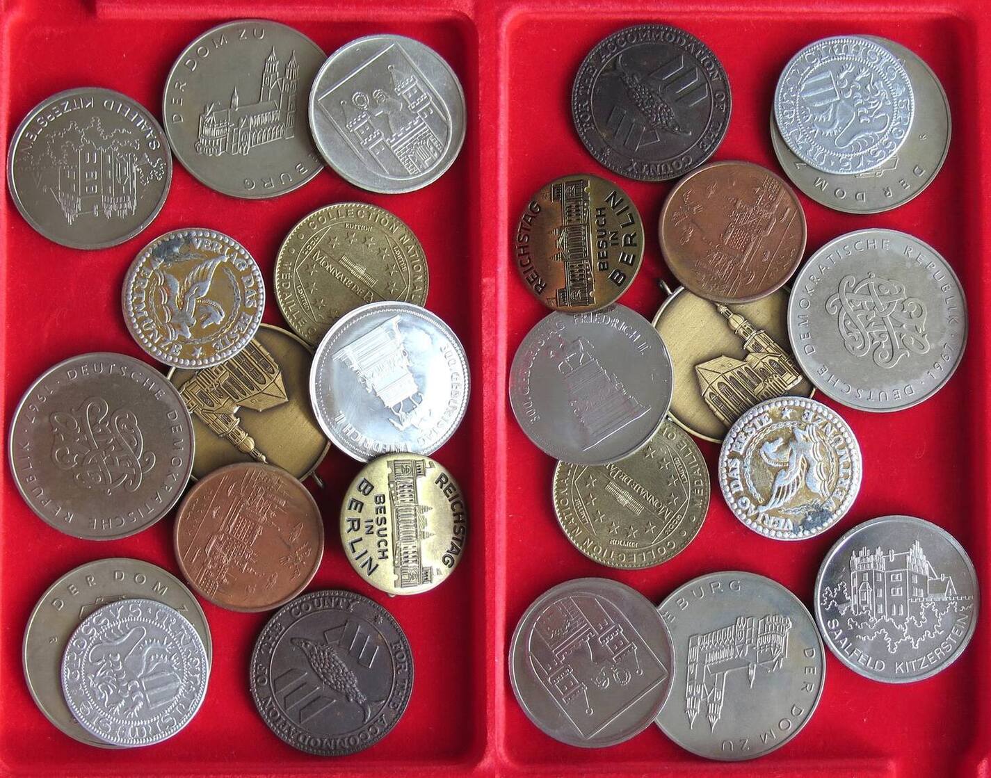 DEUTSCHLAND MEDALS JETONS TOKENS COLLECTION LOT GERMANY MEDALS 13PC ...