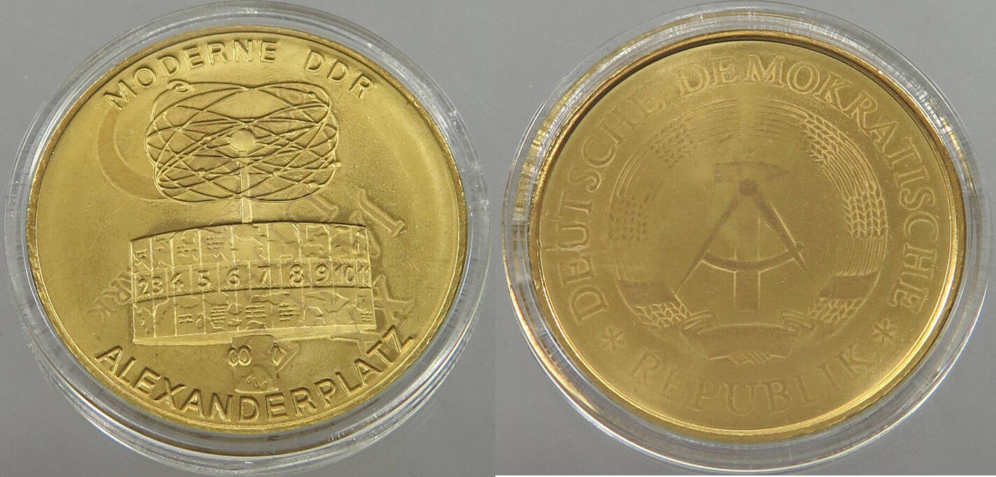 MEDAILLE 5 MARK MODERNE DDR ALEXANDERPLATZ VZ | MA-Shops