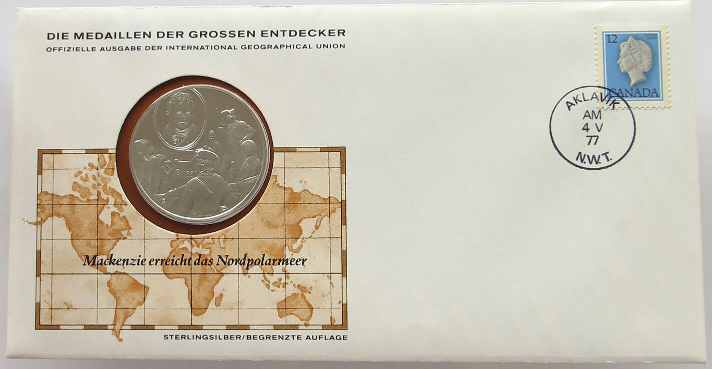 NAVAL EXPLORATIONS MEDAL THE GREAT EXPLORERS ALEXANDER MACKENZIE PROOF ...