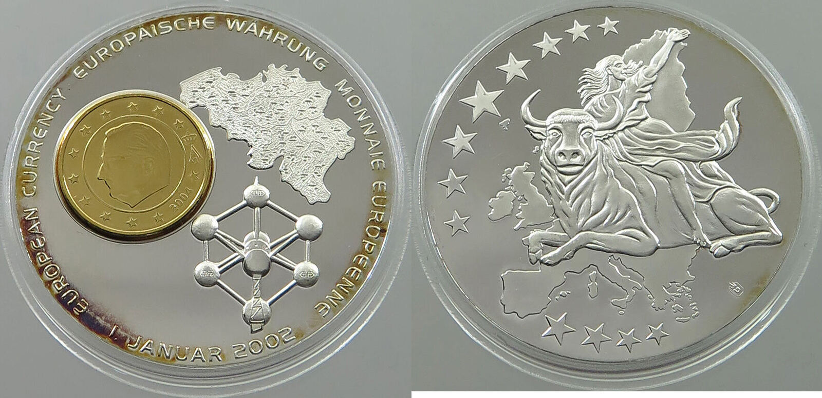 BELGIUM MEDAL 2002 EUROPEAN CURRENCY PROOF | MA-Shops