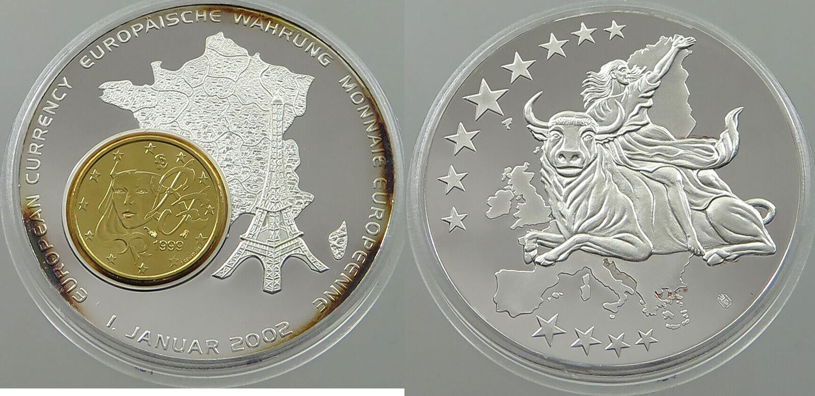 FRANCE MEDAL 2002 EUROPEAN CURRENCY PROOF | MA-Shops