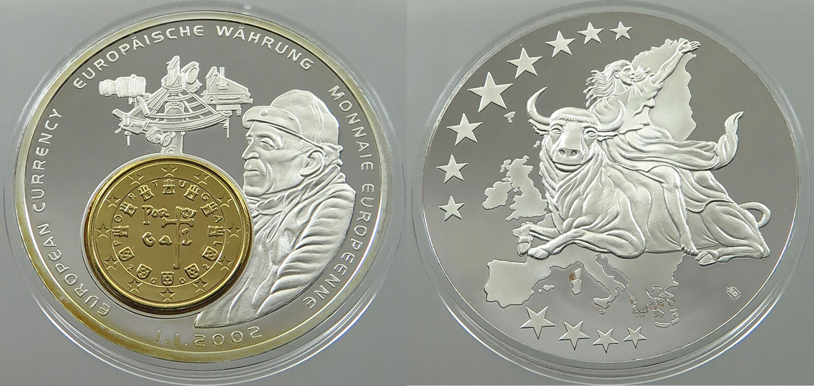 PORTUGAL MEDAL 2002 EUROPEAN CURRENCY PROOF | MA-Shops