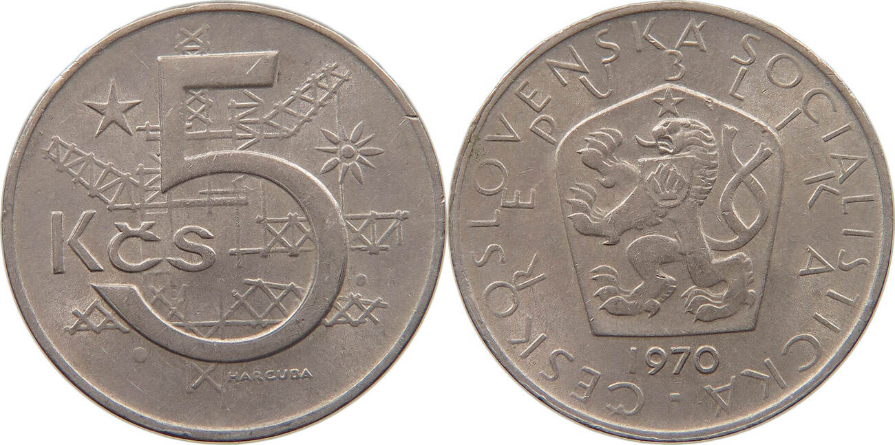 CZECHOSLOVAKIA 5 KORUN 1970 SS | MA-Shops