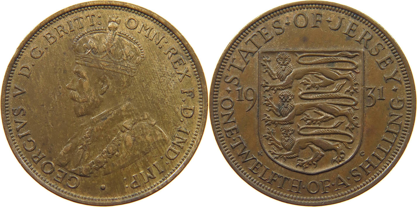 JERSEY 1/12 SHILLING 1931 George V. (1910-1936) SS | MA-Shops