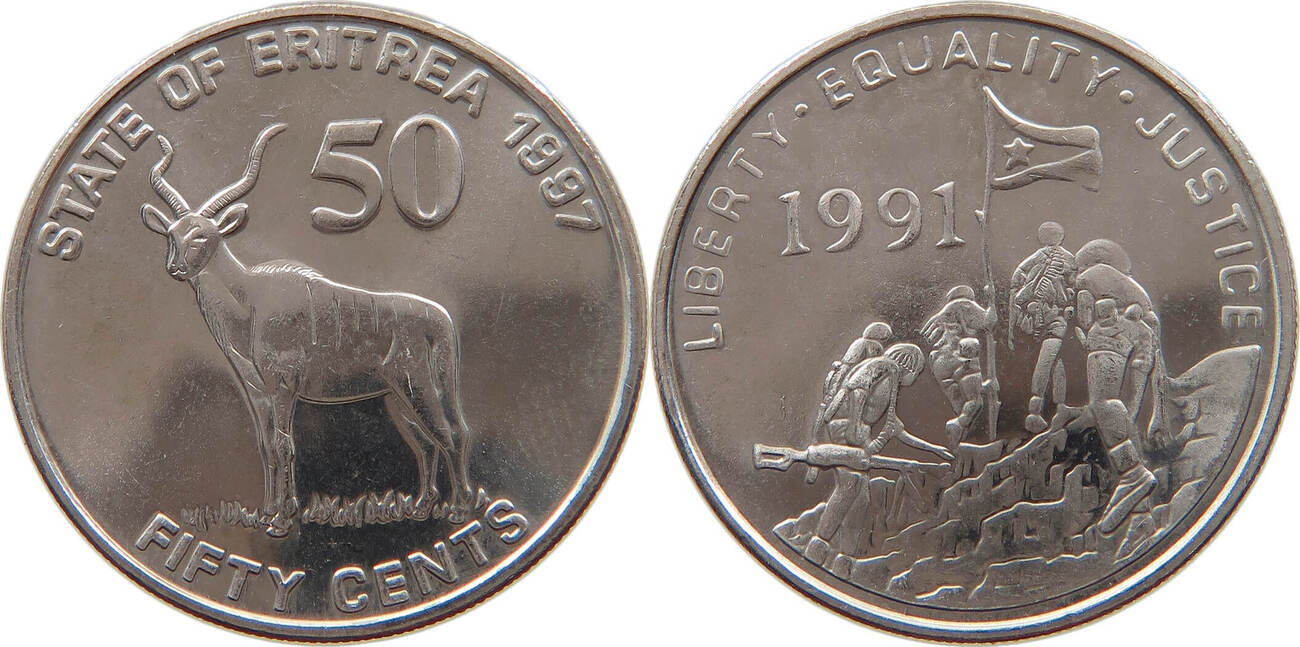 ERITREA 50 CENTS 1997 VZ | MA-Shops