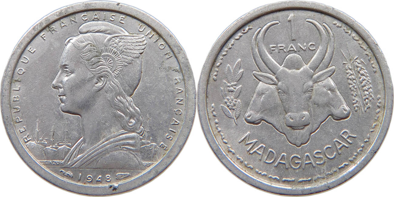 MADAGASCAR FRANC 1948 SS | MA-Shops