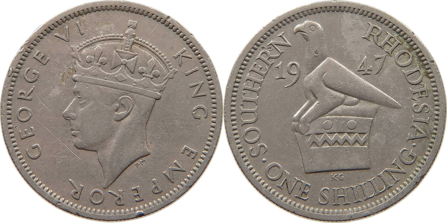RHODESIA SHILLING 1947 George VI. (1936-1952) SS- | MA-Shops