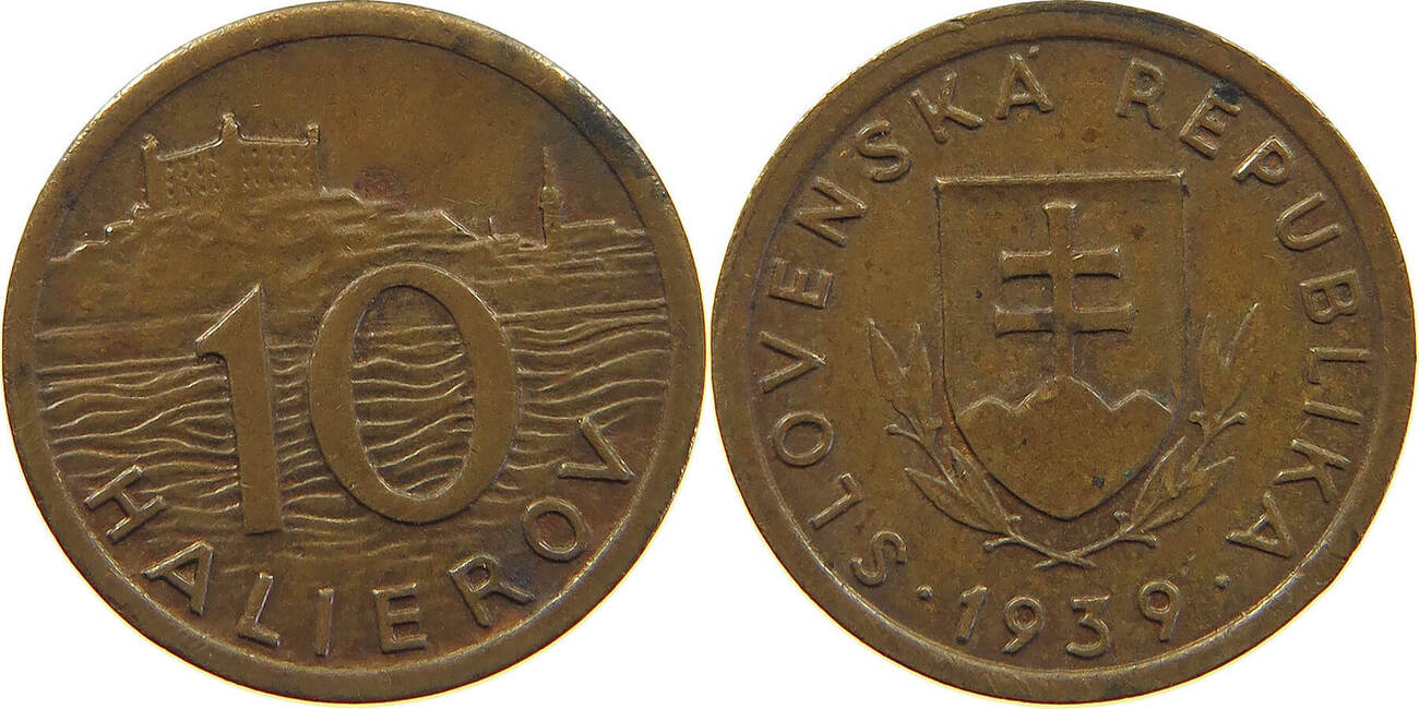 SLOVAKIA 10 HALIEROV 1939 SS | MA-Shops
