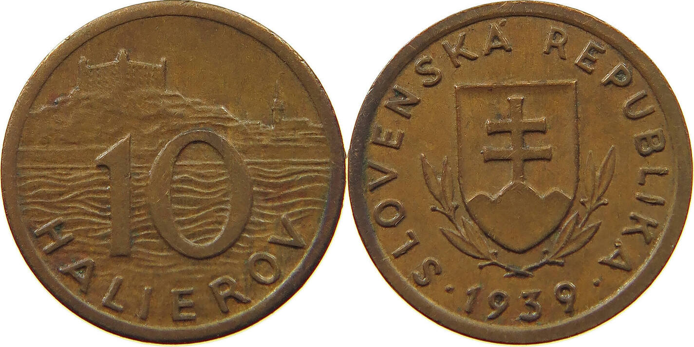 SLOVAKIA 10 HALIEROV 1939 SS | MA-Shops