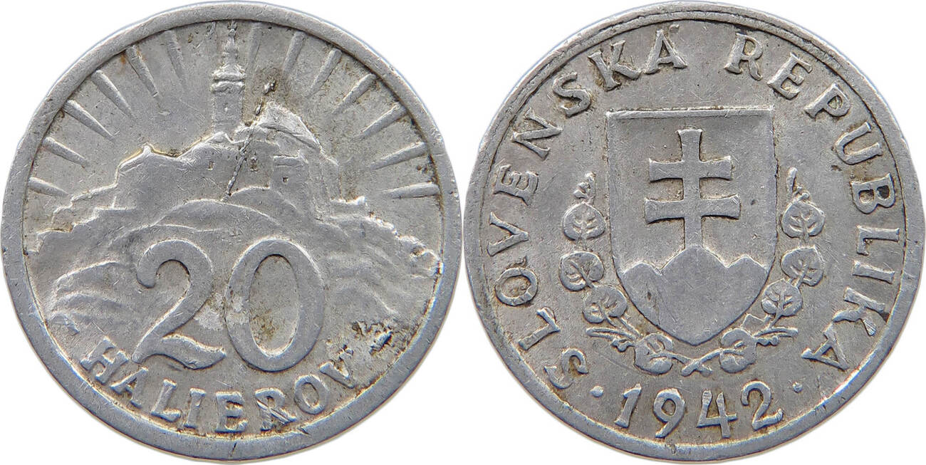 SLOVAKIA 20 HALIEROV 1942 SS | MA-Shops