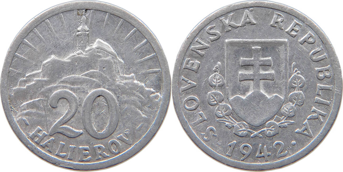 SLOVAKIA 20 HALIEROV 1942 SS | MA-Shops