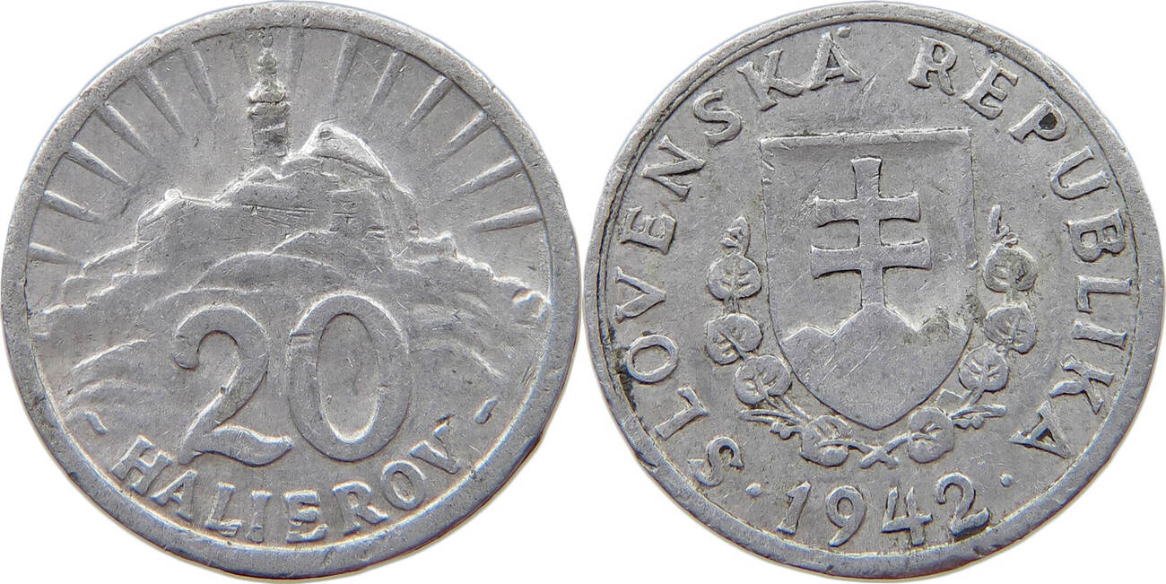 SLOVAKIA 20 HALIEROV 1942 SS | MA-Shops