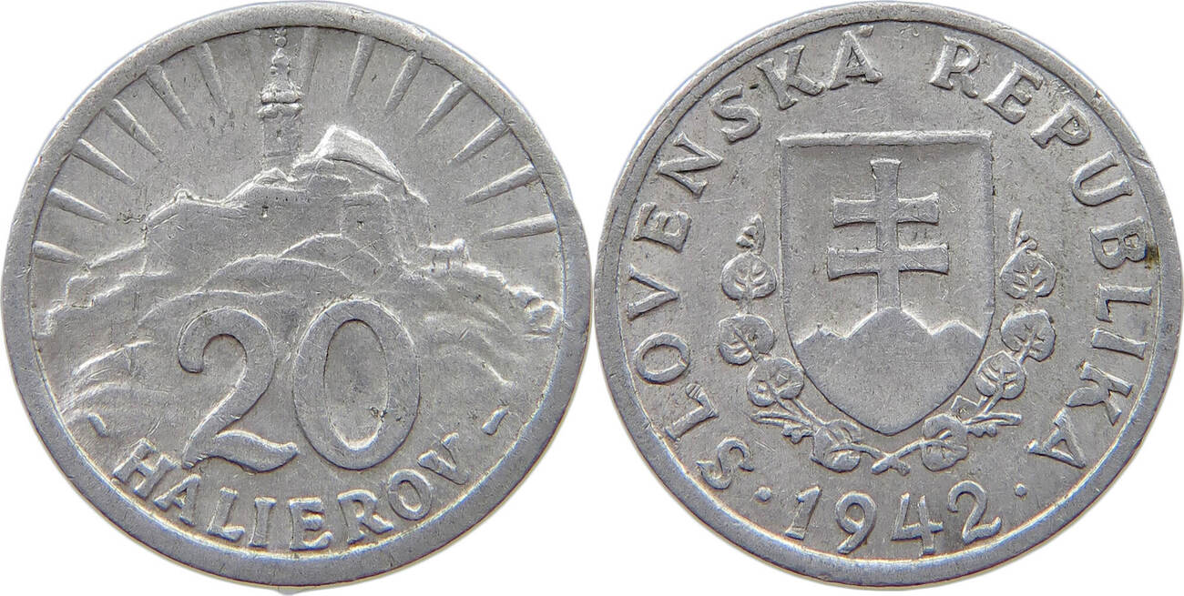 SLOVAKIA 20 HALIEROV 1942 SS | MA-Shops