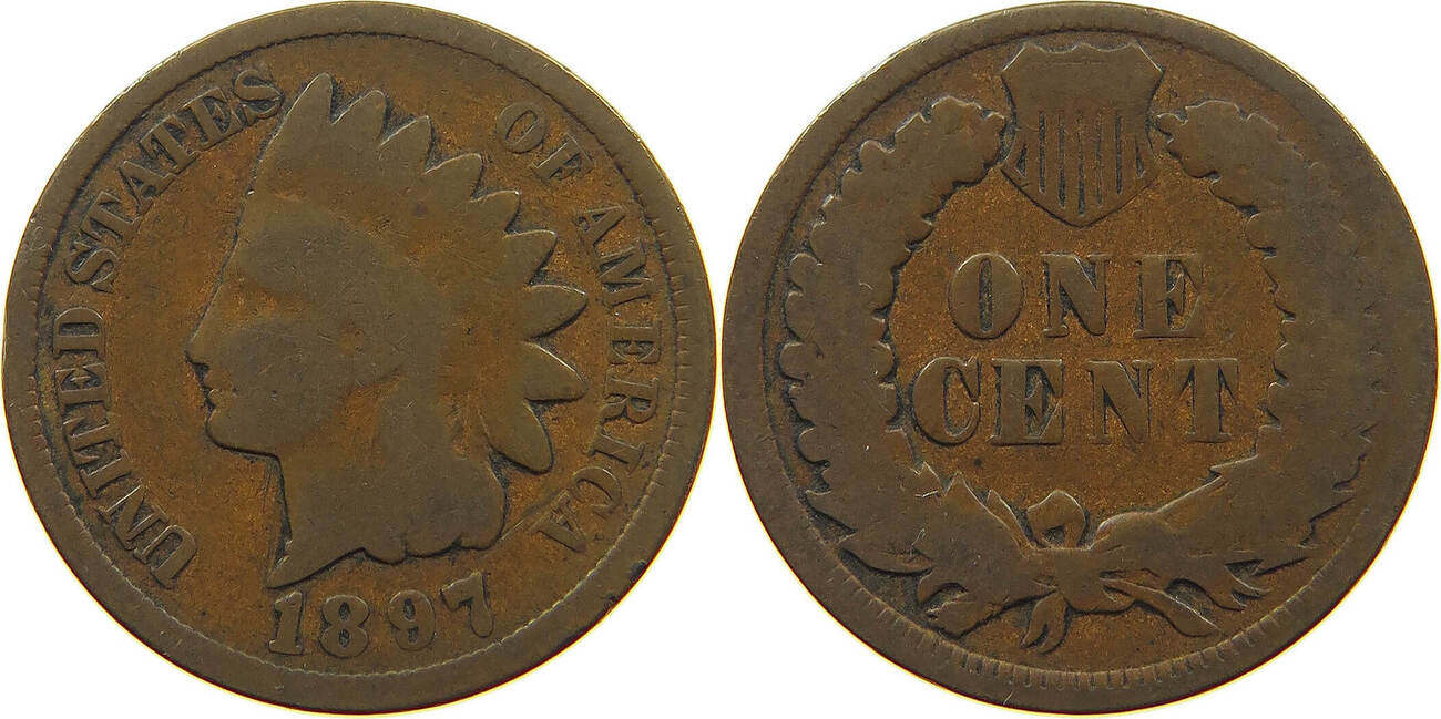 UNITED STATES OF AMERICA CENT 1897 INDIAN HEAD S | MA-Shops