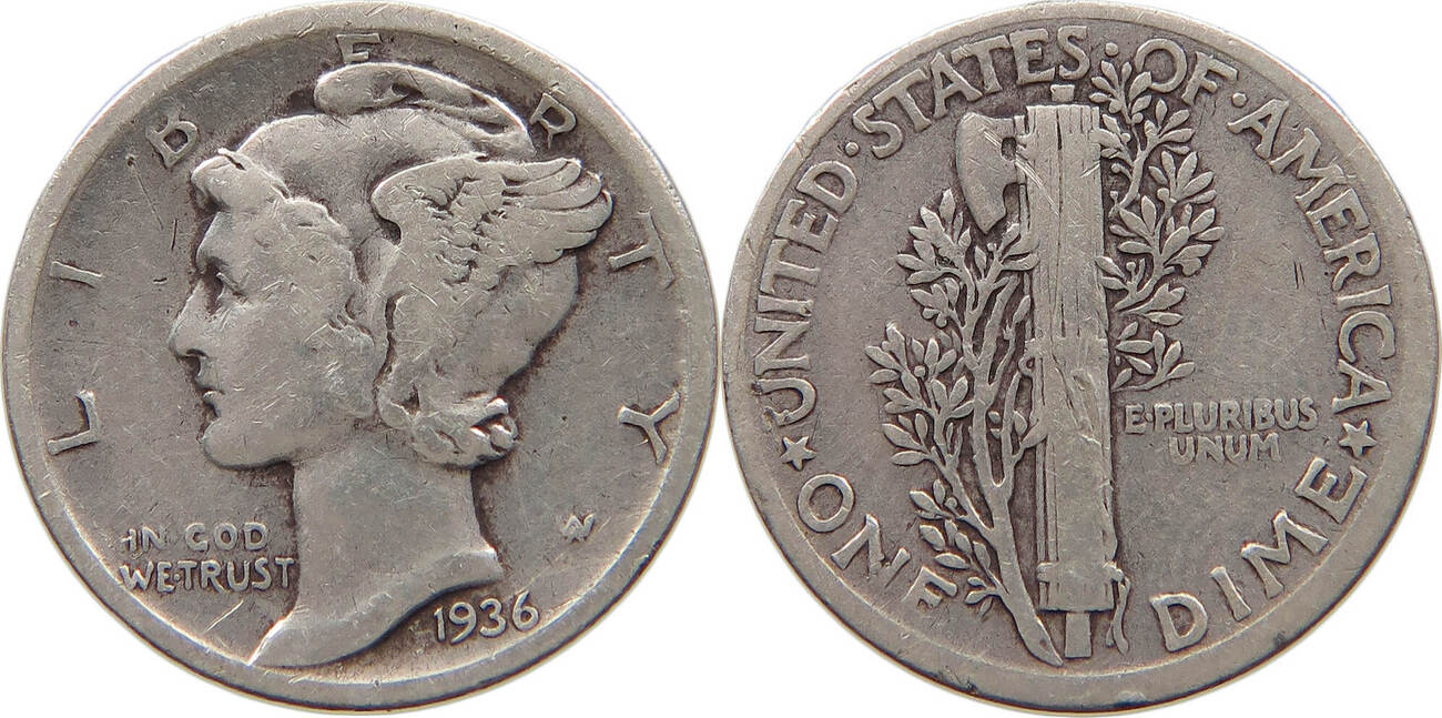 UNITED STATES OF AMERICA DIME 1936 MERCURY S | MA-Shops