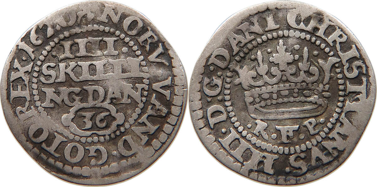 DENMARK 4 SKILLING 1620 Christian IV. (1588-1648) S-SS | MA-Shops