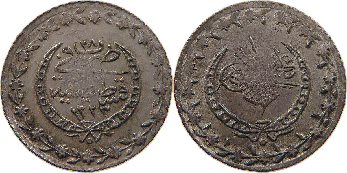 TURKEY OTTOMAN 20 PARA 1223 28 Mahmud II. (1808-1839) VZ- | MA-Shops