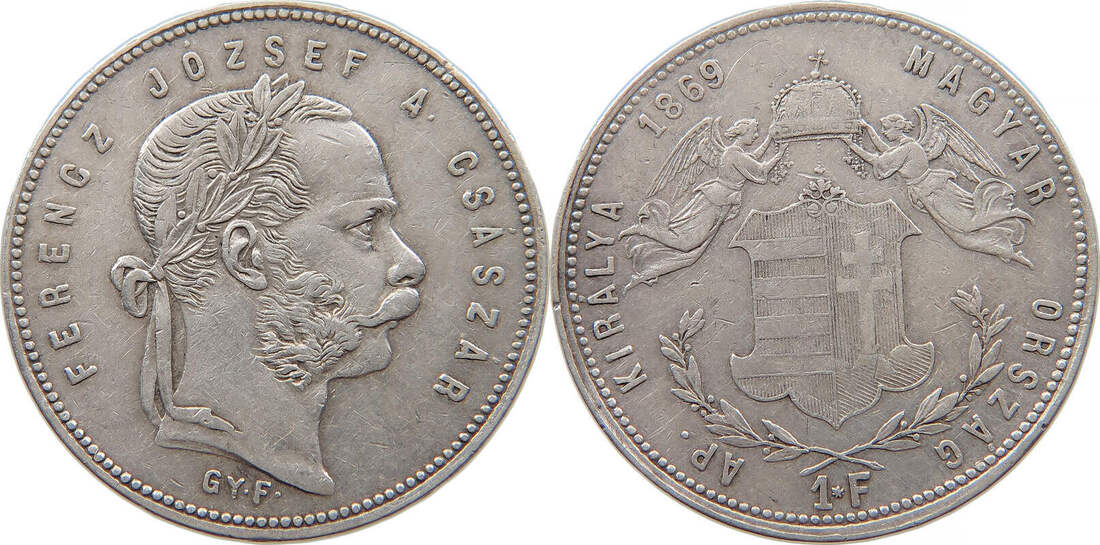 HAUS HABSBURG FORINT 1869 GYF Franz Joseph I. 1848-1916 SS | MA-Shops