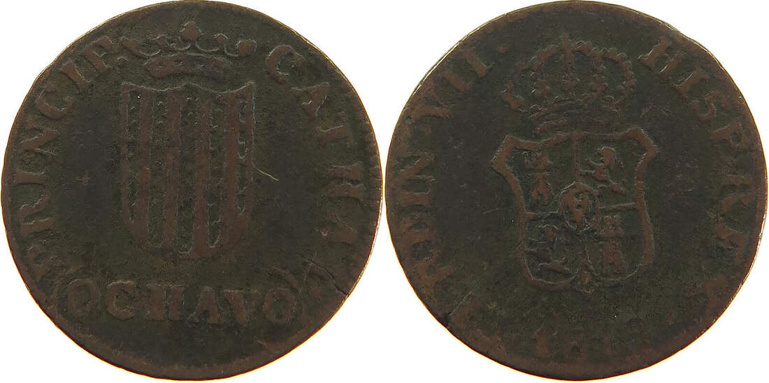 SPAIN CATALONIA OCHAVO 1813 FERNANDO VII. (1808-1833) S | MA-Shops