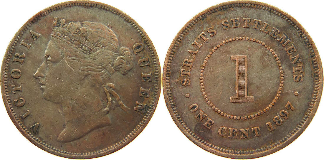 STRAITS SETTLEMENTS CENT 1897 Victoria 1837-1901 SS | MA-Shops