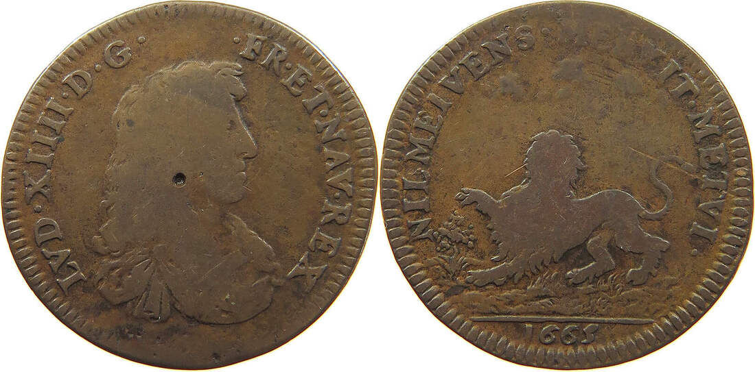 FRANCE 1665 Louis XIV. (1643–1715) JETON NIL METVENS MERVIT METVI S ...