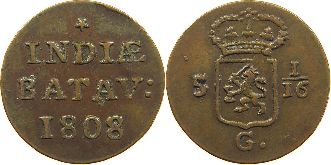NETHERLANDS EAST INDIES DUIT 1808 SS+ | MA-Shops