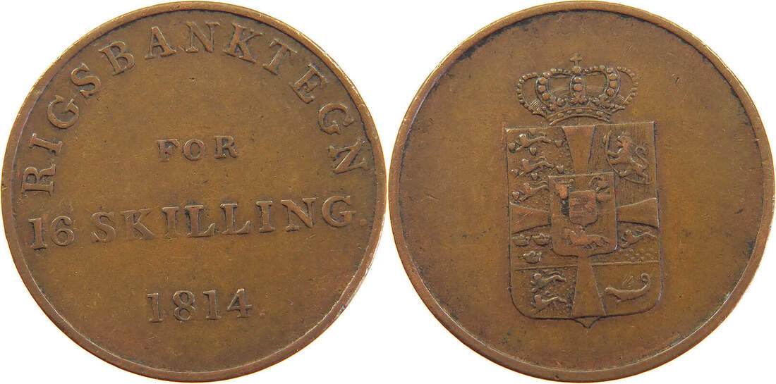 DENMARK 16 SKILLING 1814 Frederik VI. 1808-1839. SS | MA-Shops