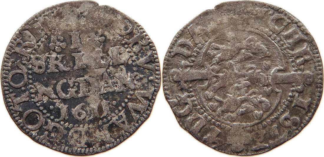DENMARK SKILLING 1611 Christian IV. (1588-1648) SS | MA-Shops