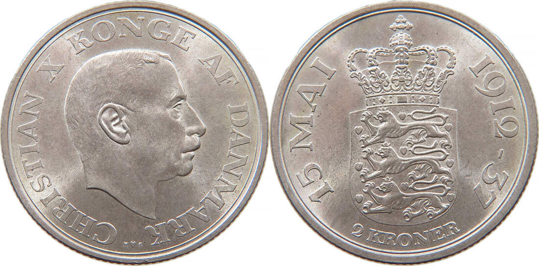 DENMARK 2 KRONER 1937 Christian X. (1912-1947) VZ+ | MA-Shops