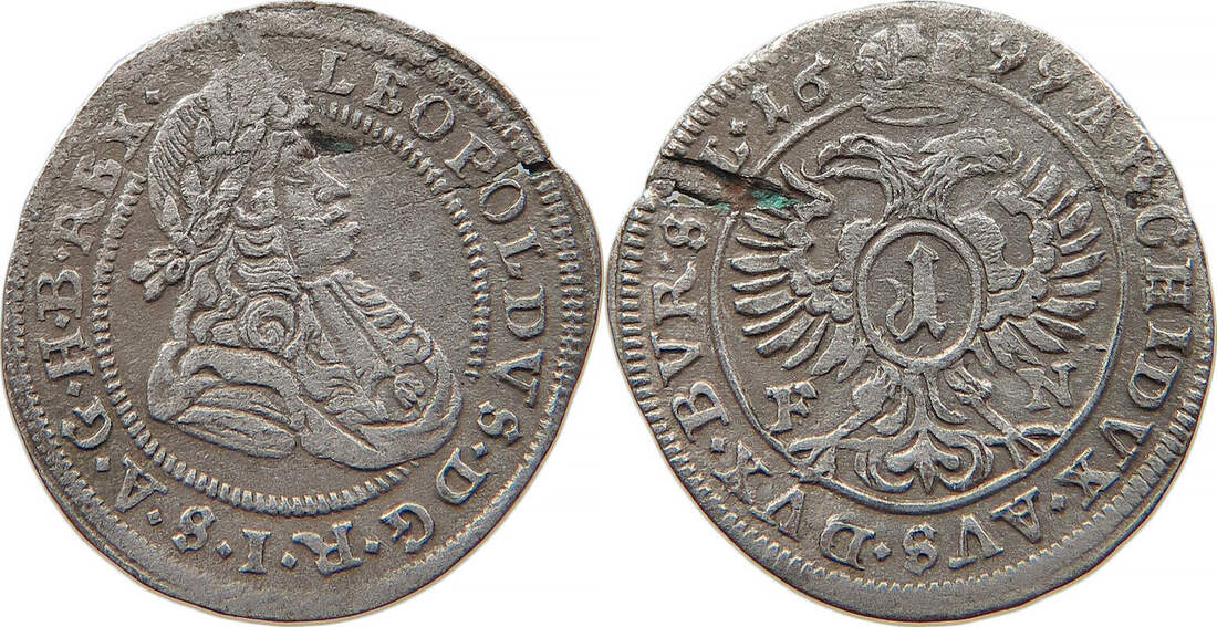 HAUS HABSBURG KREUZER 1699 BRESLAU LEOPOLD I. (1657-1705) S-SS | MA-Shops