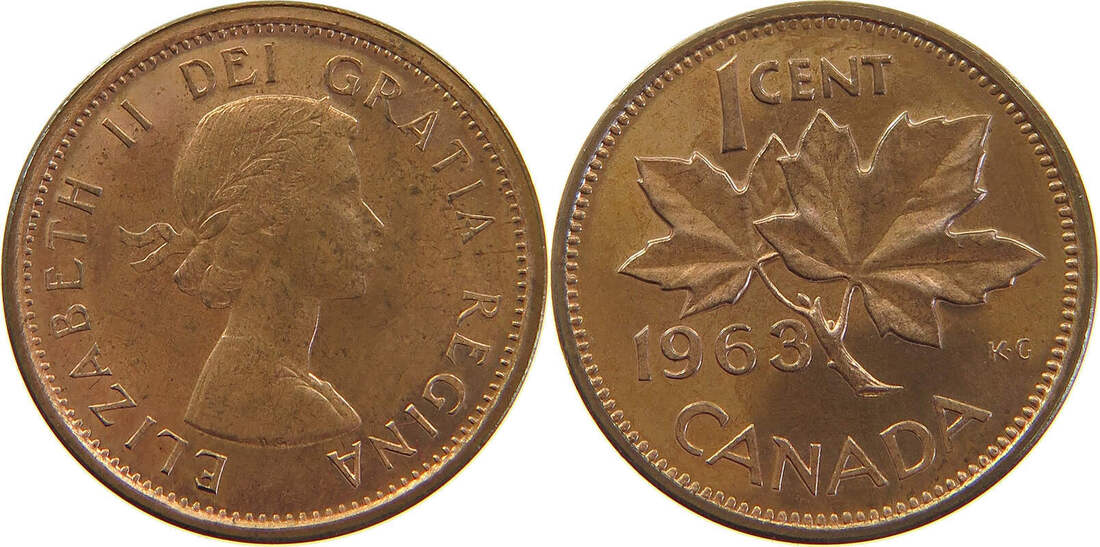 CANADA CENT 1963 Elizabeth II. (1952-2022) UNC | MA-Shops