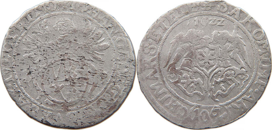 SACHSEN KURFÜRSTENTUM KIPPER 10 GROSCHEN 1622 Johann Georg I. 1611-1656 S | MA-Shops