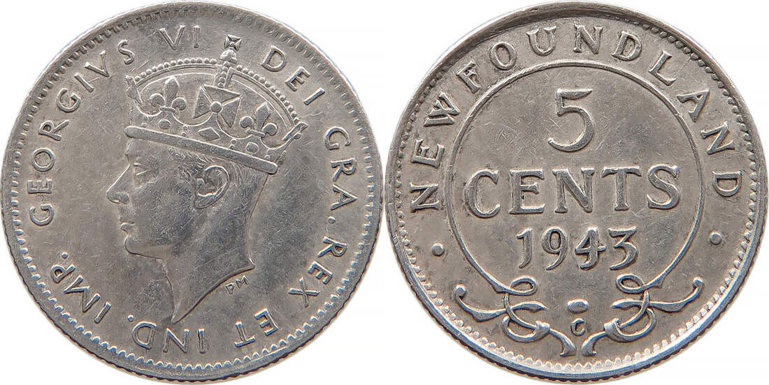 CANADA NEWFOUNDLAND 5 CENTS 1943 George VI. (1936-1952) SS+ | MA-Shops