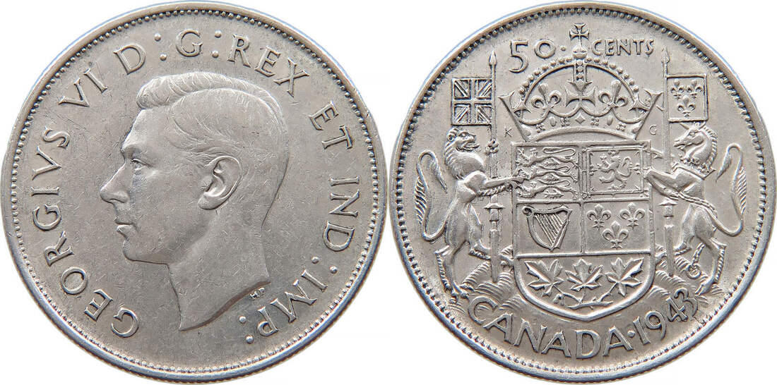 CANADA 50 CENTS 1943 George VI. (1936-1952) SS | MA-Shops