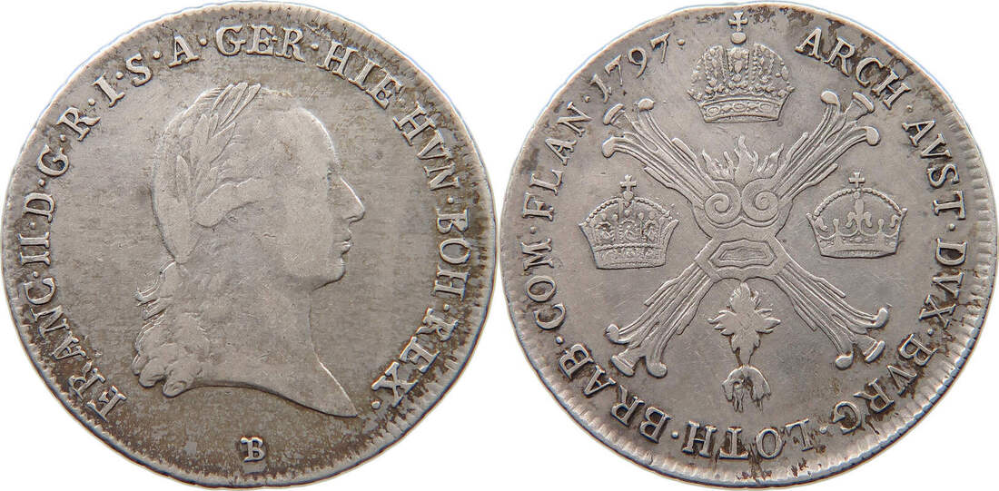 HAUS HABSBURG 1/4 KRONENTALER 1797 B FRANZ II. 1792-1835 SS | MA-Shops