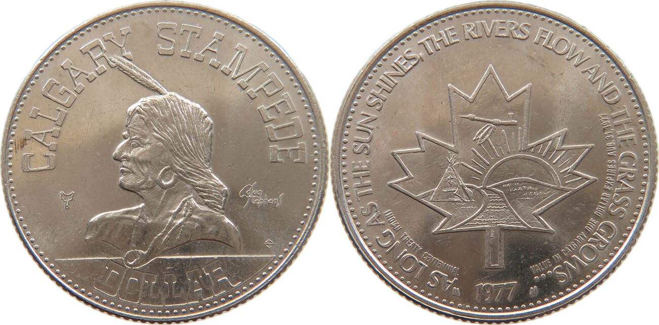 CANADA DOLLAR 1977 CALGARY STAMPEDE VZ | MA-Shops