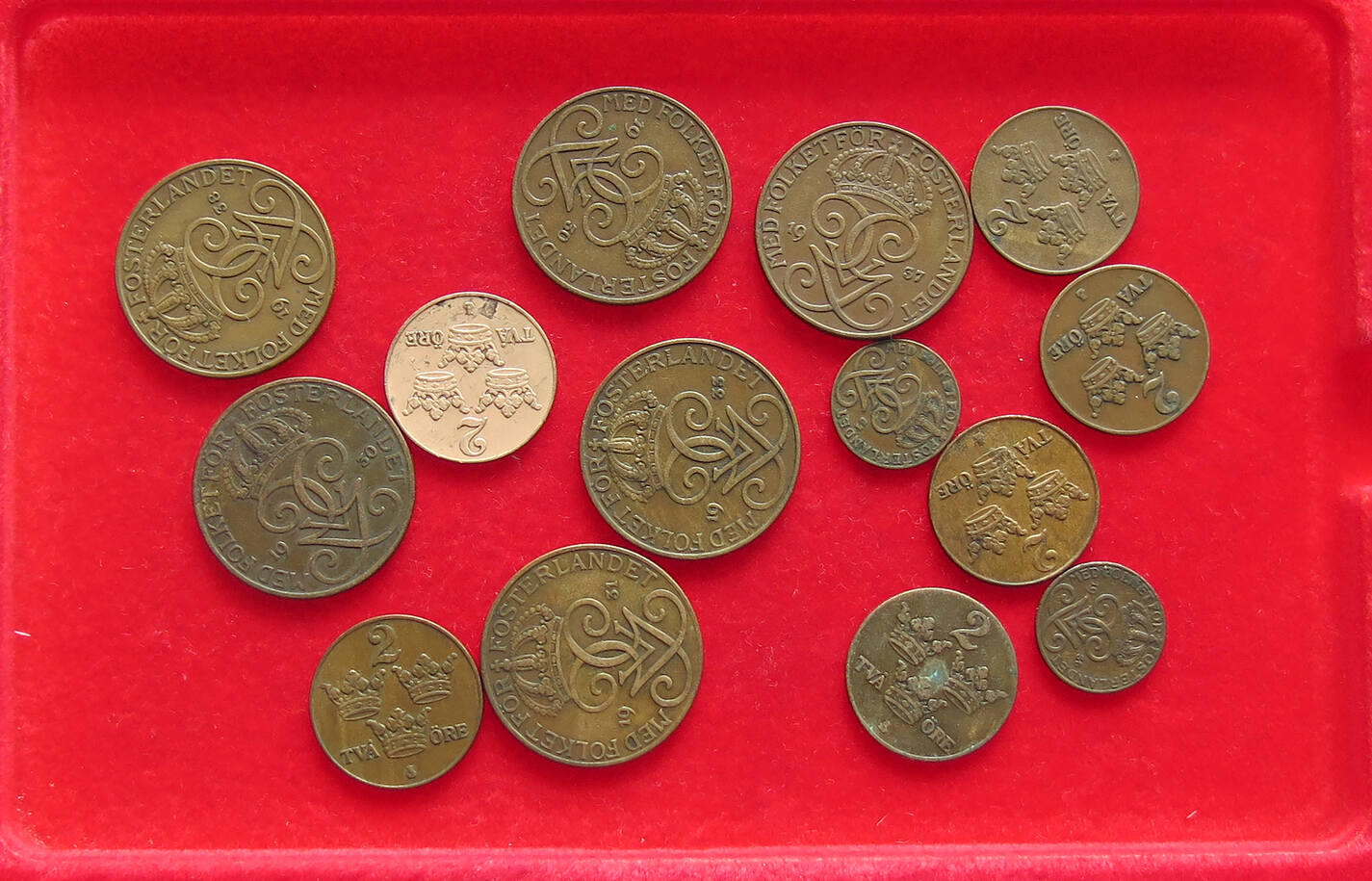COLLECTION LOT SWEDEN BEFORE 1939 14PC 76G DIV. | MA-Shops