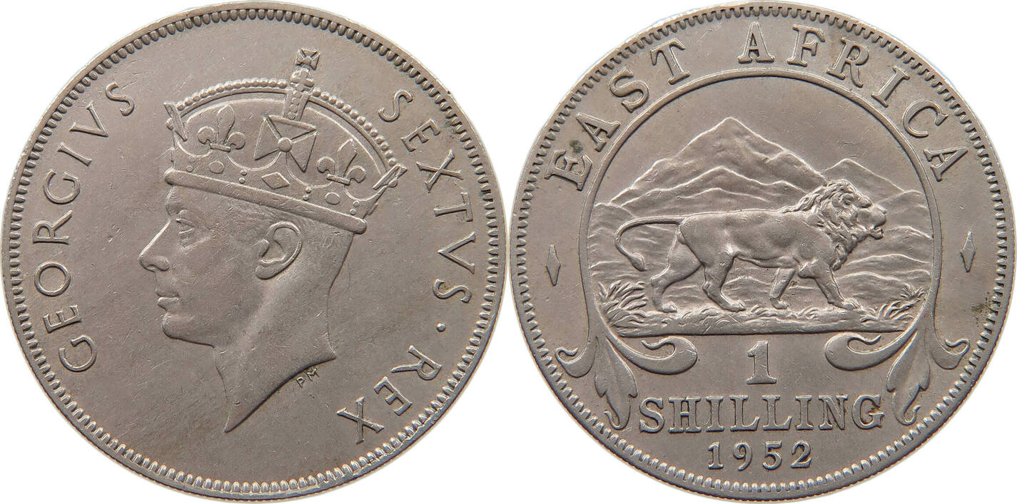 EAST AFRICA SHILLING 1952 George VI. (1936-1952) SS | MA-Shops