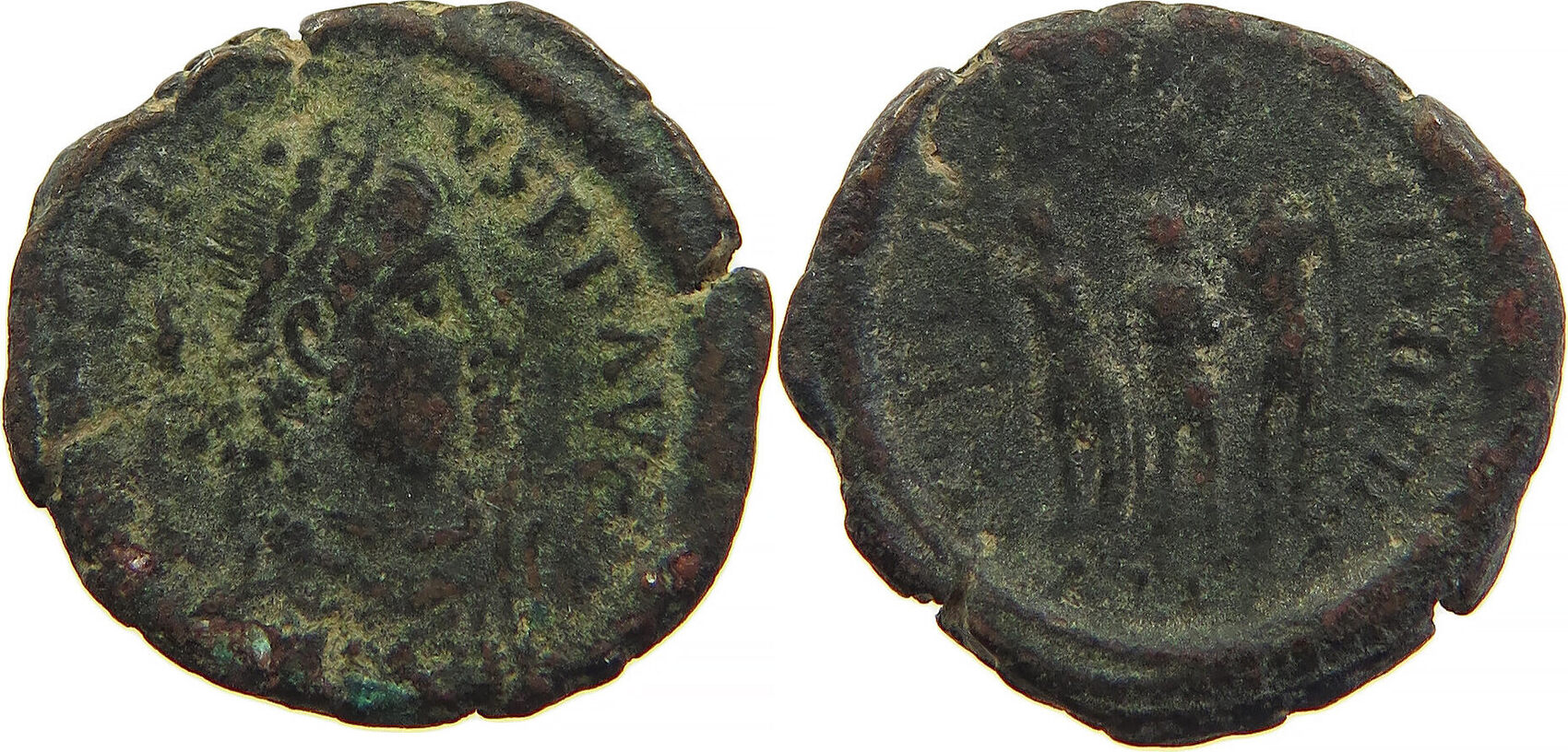 ROME EMPIRE AE Honorius (393-423) Antioch mint Arcadius, Honorius, and ...