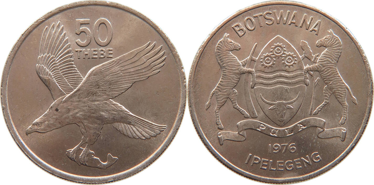 BOTSWANA 50 THEBE 1976 VZ- | MA-Shops
